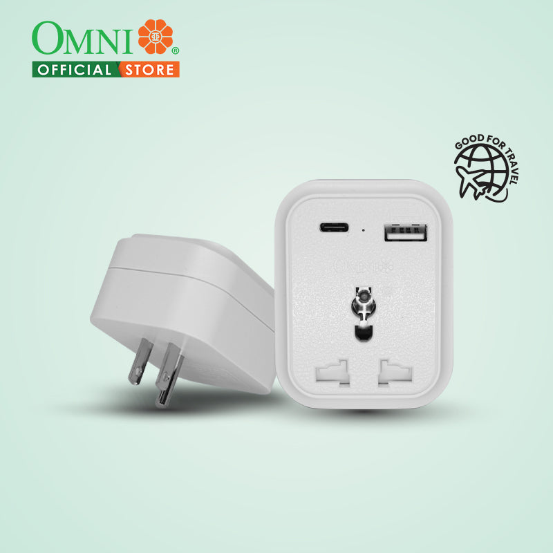 OMNI Universal Adapter with USB Charger (1-Gang) - WUA-001-PK – Omni ...