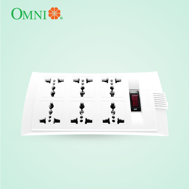 Universal Outlet Extension Cord 6-Gang with Switch 10A - WEU-106-PK ...