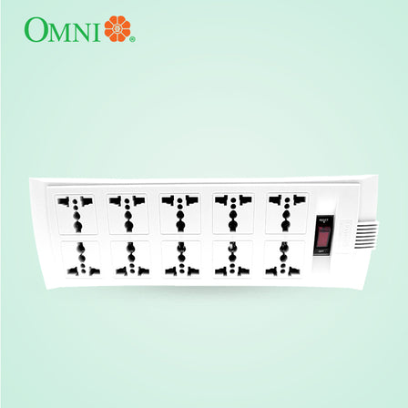 Universal Outlet Extension Cord 10-Gang with Switch 10A - WEU-110-PK ...