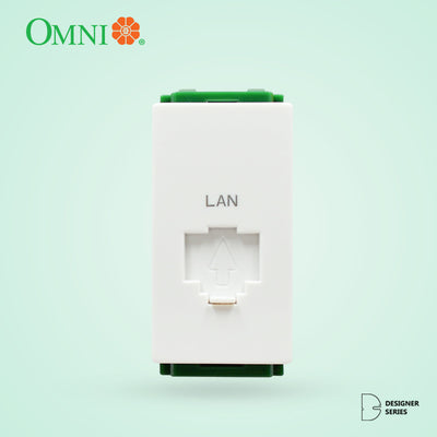 Computer Modular Outlet 8 PINS CAT 6 in Ivory (Designer series) - DWC ...