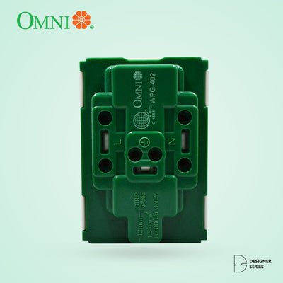 Duplex Universal Outlet with Ground & Shutter 16A in Ivory (Designer s ...