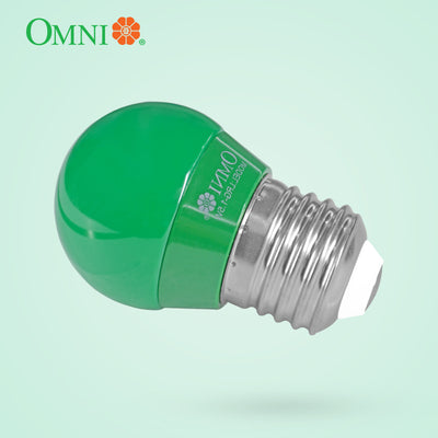 LED Colored Round Bulb 1.5 Watts E27 Base (Green) - LRG-1.5W – Omni ...